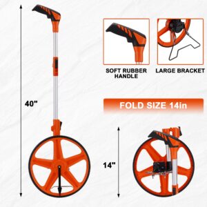 Measuring Wheel in Feet and Inches, 12in Foldable Measuring Wheels, with Cloth Handbag