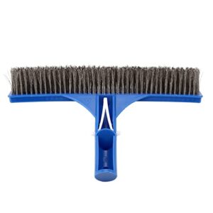 LIYJTK 10" Stainless Steel bristled Pool Brush, Pool Brush with Handle for Cleaning Pool Walls, Tiles, Floor to fit Most Poles