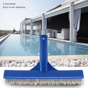 LIYJTK 10" Stainless Steel bristled Pool Brush, Pool Brush with Handle for Cleaning Pool Walls, Tiles, Floor to fit Most Poles