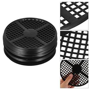 HANABASS 20 pcs Plastic Drainage Bonsai Office from Gaskets Away Screens Bottom Flowing Net Mats Size Loss Pot Pad Breathable Plant Keep Garden with M Planter for Soil Patio Home Hollow