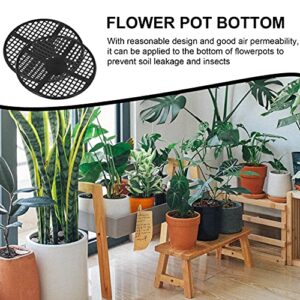 HANABASS 20 pcs Plastic Drainage Bonsai Office from Gaskets Away Screens Bottom Flowing Net Mats Size Loss Pot Pad Breathable Plant Keep Garden with M Planter for Soil Patio Home Hollow