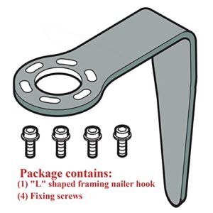 Rafter Hook 889661M for Metabo HPT Tool Hanger Compatible with Hitachi, Lightweight Aluminum, Widely Fit with Adjustable Distance from Screw Hole to Center Point 1.5”to 1.9”