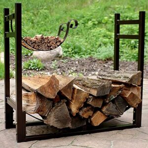 wordfun firewood pile storage racks, log lumber stand stacker, wood storage holder, firewood log holder for outdoor indoor, fireplace wood stacker organizer