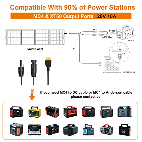 VDL Portable Power Station 300W with 200W Solar Panel, Solar Generator 299Wh Backup Lithium Battery Pure Sine Wave AC Outlet, Power Supply