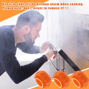 Smoke Detector Fire Alarm Dust Cover Paint Cover Thicken Elastic Smoke Detector Cover Stretch Plastic Fire Alarm Cover During Cooking or Baking, Orange (24)