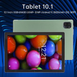 Kids Tablet, 1960x1080IPS 8MP 20MP Dual Camera 100‑240V Green Android11 2.4 5GWiFi Dual Band 10.1 Inch (US Plug)