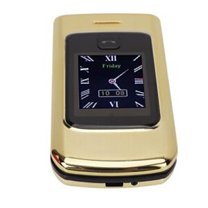 unlocked senior flip phone, senior flip phone big for daily life (gold)