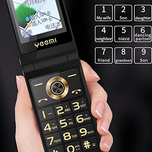 Unlocked Senior Flip Phone, Senior Flip Phone Big for Daily Life (Gold)