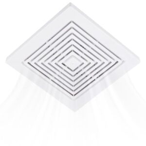 97011723 bathroom ceiling fan grille with springs replacement parts for square ceiling or wall-mount exhaust fan fits models 663,670,671,675,688,689 ventilation fan - plastic cover white