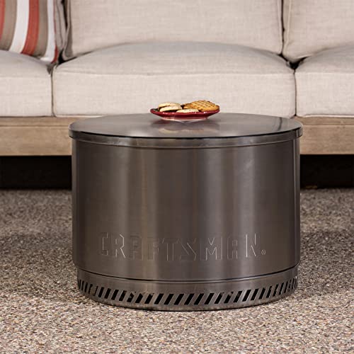 CRAFTSMAN 19.5" Bonfire Lid for Smokeless Fire Pit Stainless Steel Lid Outdoor firebowls BBQ & Camping Accessory