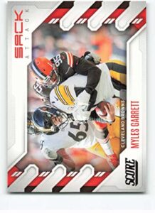 2022 score sack attack #2 myles garrett cleveland browns nfl football trading card