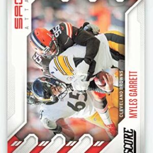 2022 Score Sack Attack #2 Myles Garrett Cleveland Browns NFL Football Trading Card