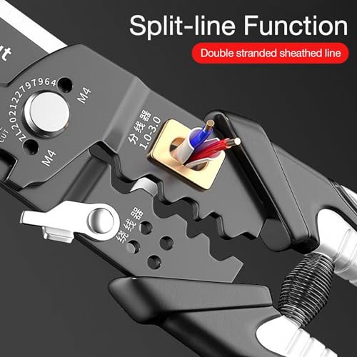 YINLONGDAO 25-in-1 Multifunction Wire Strippers Electeical, 8 inch Wire Crimping Tool, Wire Cutter, Professional Electrician Pliers Tools and Cable Stripper for Cutting, Stripping, Shearing