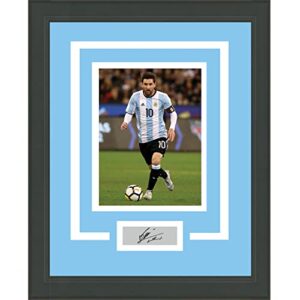 framed lionel messi facsimile laser engraved signature auto argentina 14x17 soccer futbol photo