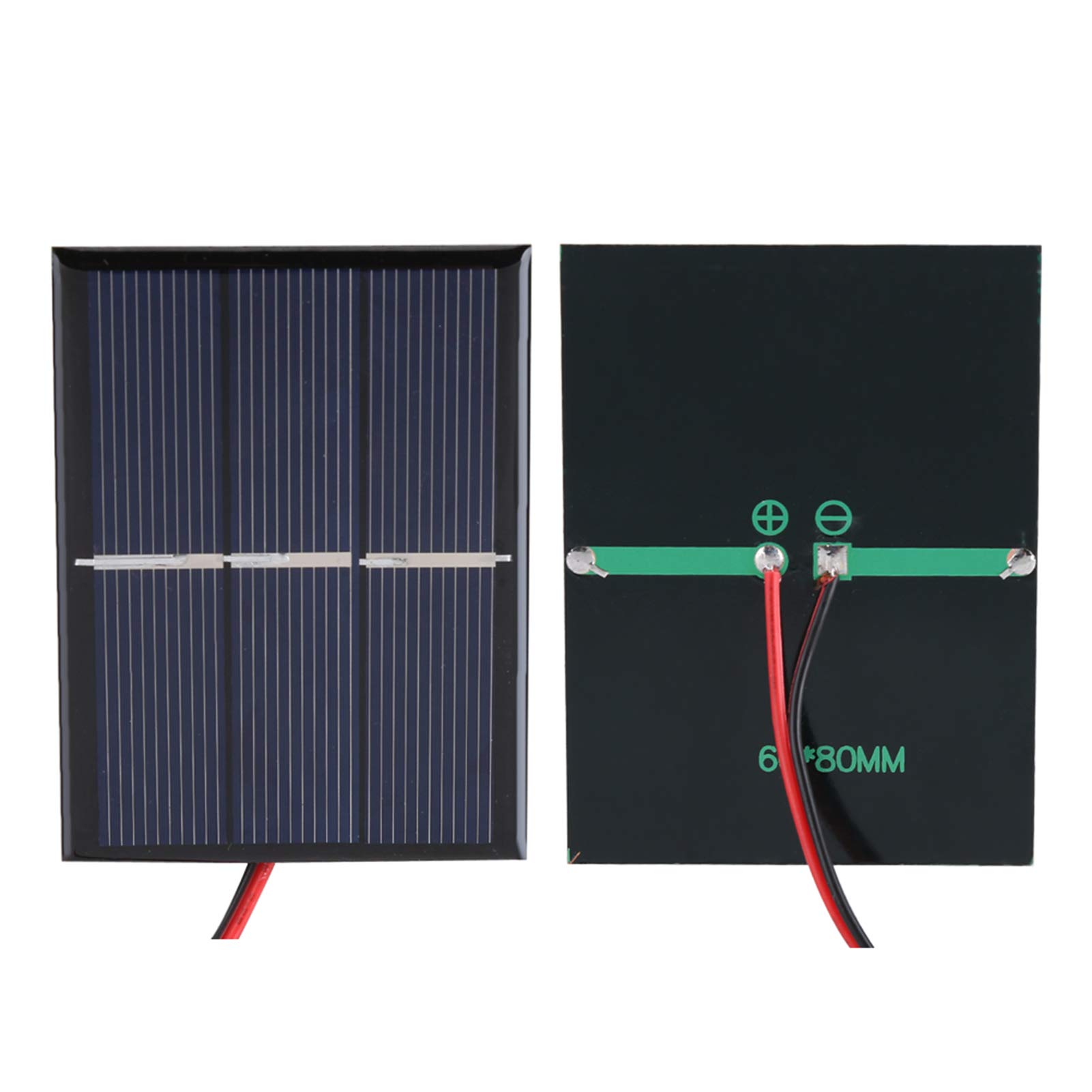 2Pcs 0.65W 1.5V Mini Solar Panel, Portable Solar Panel DIY Power Module Battery Charger for Solar Courtyard Lamp Street Lamp Lighting