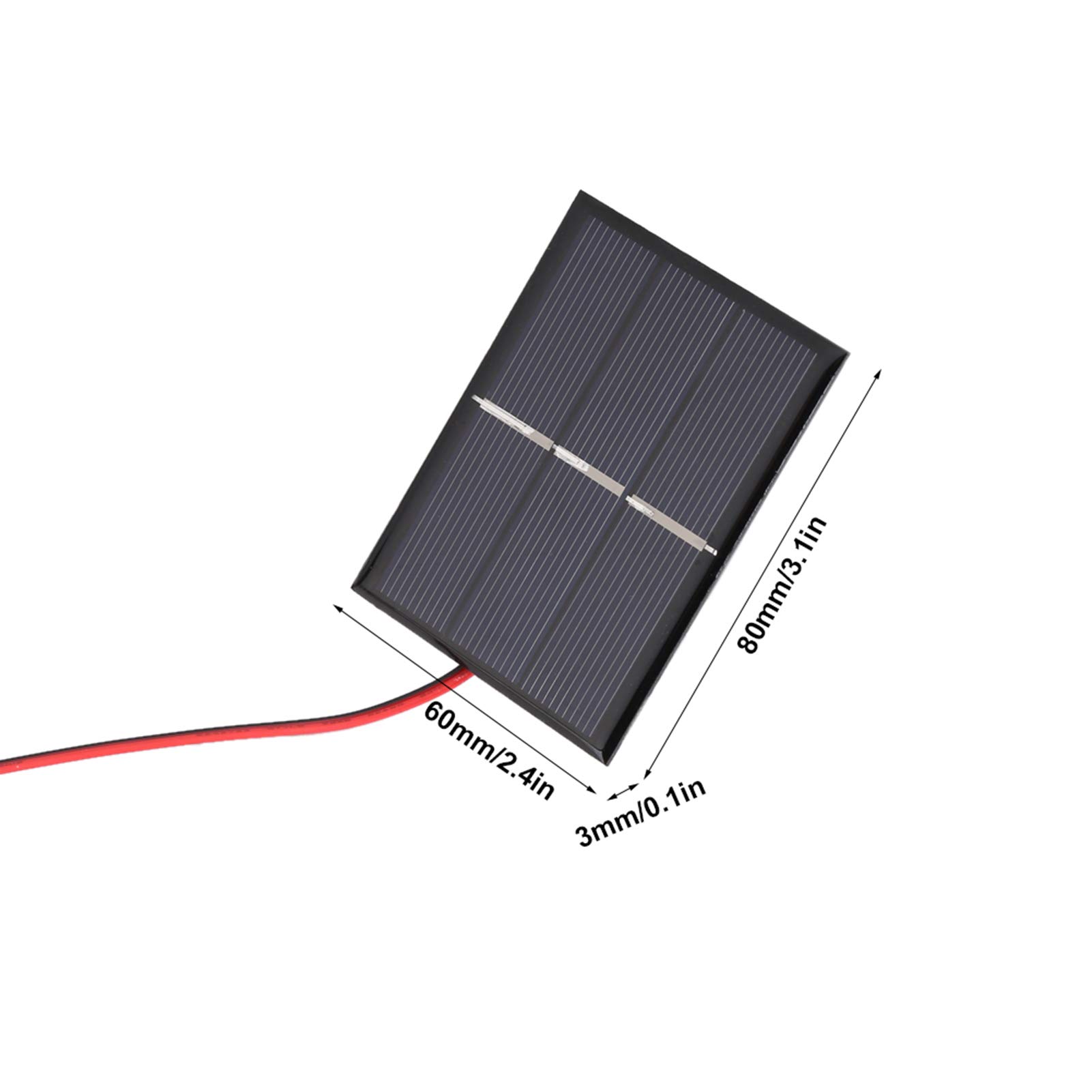 2Pcs 0.65W 1.5V Mini Solar Panel, Portable Solar Panel DIY Power Module Battery Charger for Solar Courtyard Lamp Street Lamp Lighting