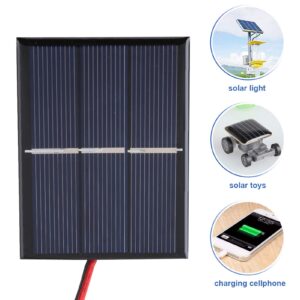 2Pcs 0.65W 1.5V Mini Solar Panel, Portable Solar Panel DIY Power Module Battery Charger for Solar Courtyard Lamp Street Lamp Lighting