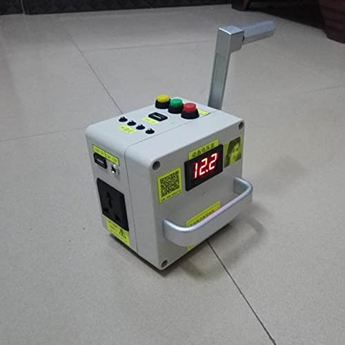 30W Outdoor Hand Crank Generator Power Station AC 220V DC 12V USB 5V Quick Charge Outdoor Portable Manual Crank Generator