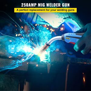 VEVOR Mig Welding Gun 250Amp 15Ft, fit for Torch Welder Gun Miller Welding Gun M-25 Welding Torch Stinger Replacement fit for Miller M-25 Part Number 169598 fit 0.030"-0.035" Wire