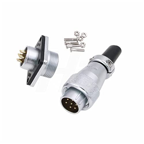 HangTon WS16 7 Pin 5A Power Connector Heavy Duty Industrial Aviation Circular Metal Solar Automotive Outdoor Application