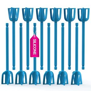 epoxy resin mixer silicone paddles - 12 reusable pixiss multipurpose bidirectional paint stirrer for drill epoxy & paint mixer drill attachment - paint stirrers epoxy stirrer - paint mixer for drill