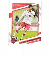 robert lewandowski 2021-22 panini donruss road to fifa world cup qatar 2022 soccer #108 card poland fc bayern munchen