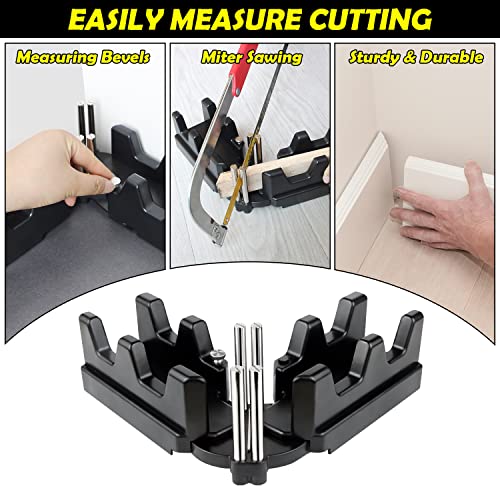 2-in-1 Mitre Measuring Cutting Tool,Miter Saw Protractor and 85-180°Angle Finderfor Home Improvement Carpentry Work