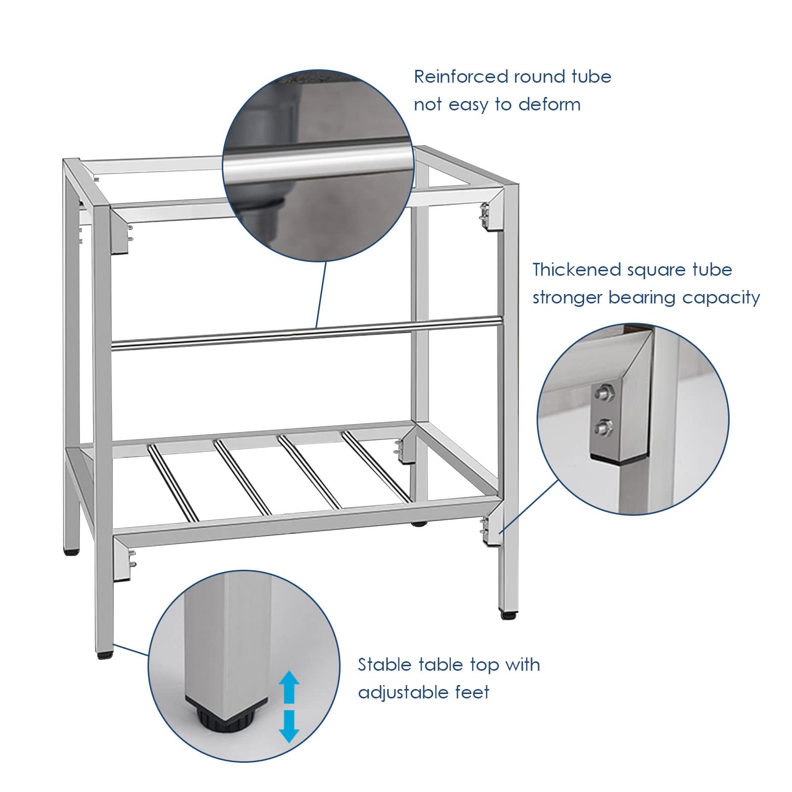 Stainless Steel Single Bowl Utility Sink with Stand Free Standing Commercial Restaurant Kitchen Sink Set with Drain Basket & Hot and Cold Faucet for Laundry Backyard Garage Outdoor(28x18.5x29.5in)