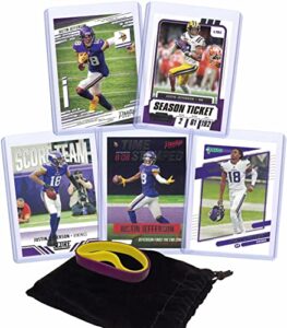 justin jefferson (5) minnesota vikings lsu football trading cards assorted gift pack