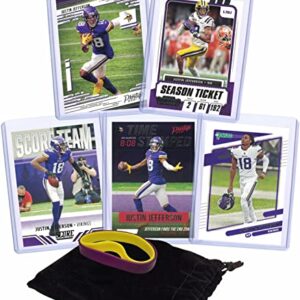 Justin Jefferson (5) Minnesota Vikings LSU Football Trading Cards Assorted Gift Pack