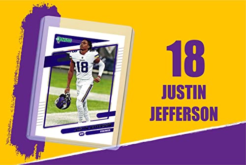 Justin Jefferson (5) Minnesota Vikings LSU Football Trading Cards Assorted Gift Pack