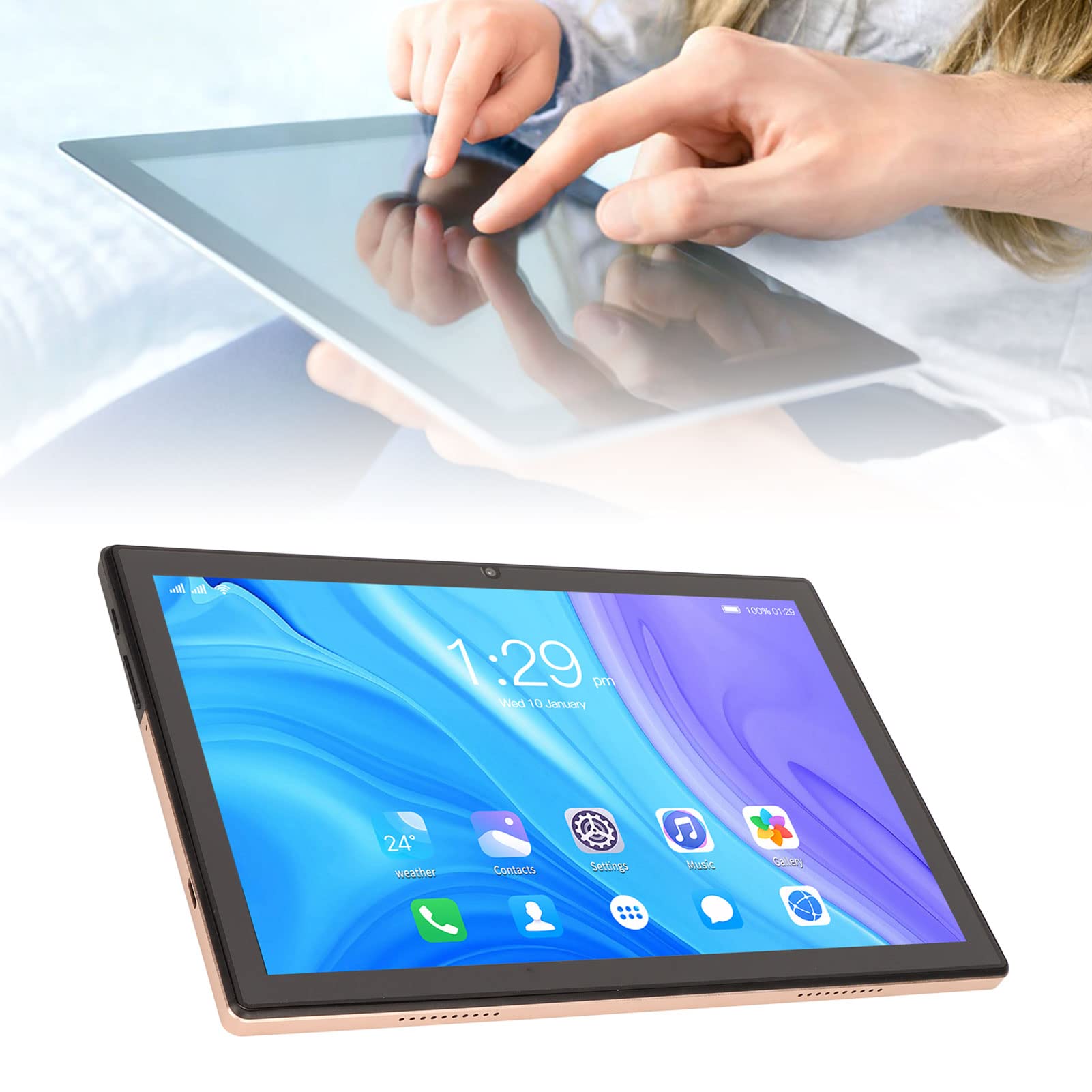 ASHATA P70 Tablet 10 Inch, 1920x1200 IPS HD Tablet, 6GB RAM 128GB ROM, Octa Core CPU, 4G Calling Tablet for Kids Students, 8800mAh Battery