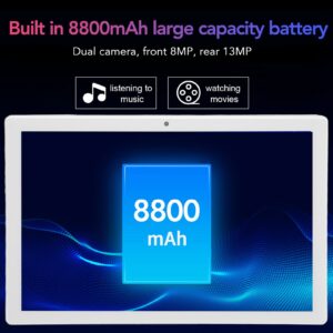 ASHATA Android 11 Tablet, 10 Inch HD IPS Tablet for Kids, 8GB RAM 256GB ROM Octa Core Processor Tablet, 8800mAh Battery Dual Camera, 5G Dual Band WiFi 5.0 (ASHATA8m4f7gx0q5)