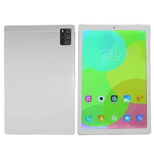 luqeeg 10in tablet - 6gb ram 128gb rom, 2560x1600 ips touchscreen 2.4g 5g wifi tablet with dual speakers 8 core cpu calling tablet with 5mp 8mp dual camera for 11, silver