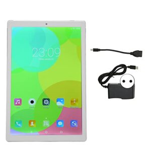 Luqeeg 10in Tablet - 6GB RAM 128GB ROM, 2560x1600 IPS Touchscreen 2.4G 5G WiFi Tablet with Dual Speakers 8 Core CPU Calling Tablet with 5MP 8MP Dual Camera for 11, Silver