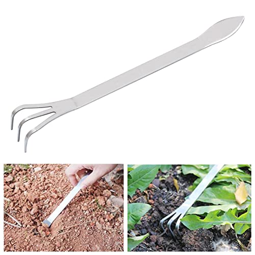 Bonsai Roots Rake 3-Prong W/Ergonomic Handle Gardening Hand Tools for for Women Men