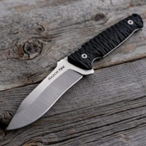 Cold Steel 5' RAZORTEK / 5' Blade / 3MM Thick / 4116SS Steel W/Satin Finish/Black GFN Handle/Secure-EX™ Sheath