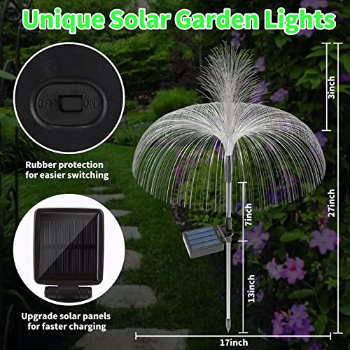 RWNXKARN Solar Garden Lights Outdoor Decorative Waterproof, Solar Light for Outside, Solar Yard Lights Solar Flower Decor for Patio Pathway Lawn Party Wedding Landscape Decorations, 3 PCS