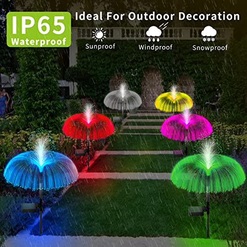 RWNXKARN Solar Garden Lights Outdoor Decorative Waterproof, Solar Light for Outside, Solar Yard Lights Solar Flower Decor for Patio Pathway Lawn Party Wedding Landscape Decorations, 3 PCS