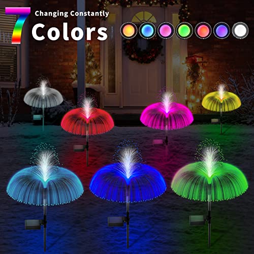 RWNXKARN Solar Garden Lights Outdoor Decorative Waterproof, Solar Light for Outside, Solar Yard Lights Solar Flower Decor for Patio Pathway Lawn Party Wedding Landscape Decorations, 3 PCS