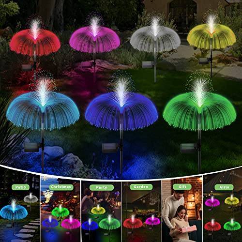 RWNXKARN Solar Garden Lights Outdoor Decorative Waterproof, Solar Light for Outside, Solar Yard Lights Solar Flower Decor for Patio Pathway Lawn Party Wedding Landscape Decorations, 3 PCS