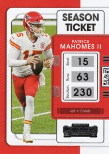 patrick mahomes ii season ticket collectible football card - 2022 panini contenders football card #47 (chiefs) free shipping