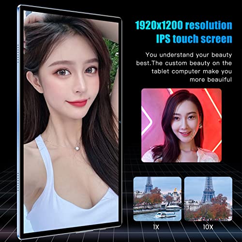 Tablet, 10.1in Gaming Tablet, Portable HD Tablet PC, 8GB RAM 128GB ROM 1920x1200 5MP 13MP Octa Core, Dual Cameras Speakers for Android11 Study Writing