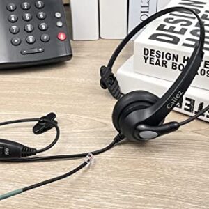 RJ9 Phone Headset Office Telephone Headset with Microphone Noise Cancelling for Polycom VoIP VVX311 VVX411 VVX310 VVX410 VVX300 VVX400 VVX401 VVX501 335 ShoreTel 230 NEC Allworx Landline Deskphones