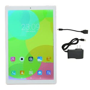 Jaerb Gaming Tablet, Golden 10.1in Tablet Front 5MP Rear 8MP for Home (US Plug)