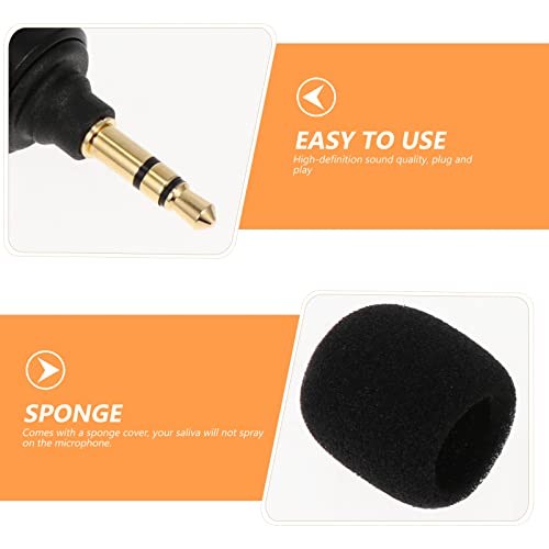 KOMBIUDA Recording Microphone smartphone microphone straight head microphone Singing Mic Podcast Microphone Home Microphone small mic Laptop Microphone sponge household online class