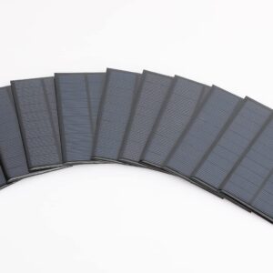 FellDen 5V Micro Solar Panels, 10PCS 5V 200MA Solar Cells Kit Polycrystalline Solar Panels 110mmx60mm / 4.33''x 2.36''