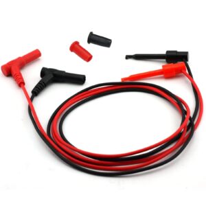 banana to test hook leads,multimeter leads 500v/5a,2pcs 4mm test tweezer for multi meter digital electrical testing