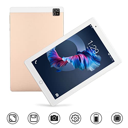 HD Tablet, Dual SIM Dual Standby Tablet, 8 Inch IPS 1920x1200 Tablet PC, 4GB RAM 64GB ROM Dual Camera for 10 Reading Photo Taking Video