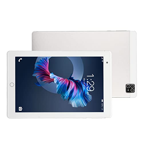 8in Tablet, HD Portable Tablet, Silver Expandable 128GB Support Calls 4GB 64GB RAM Front 200w Rear 800w 1920x1200 Tablet for